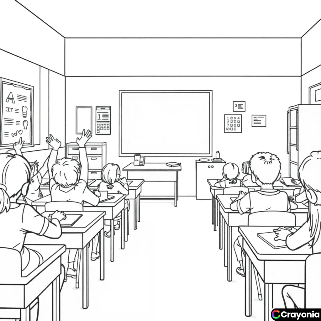 Classroom Coloring Pages - Free Online Coloring Pages